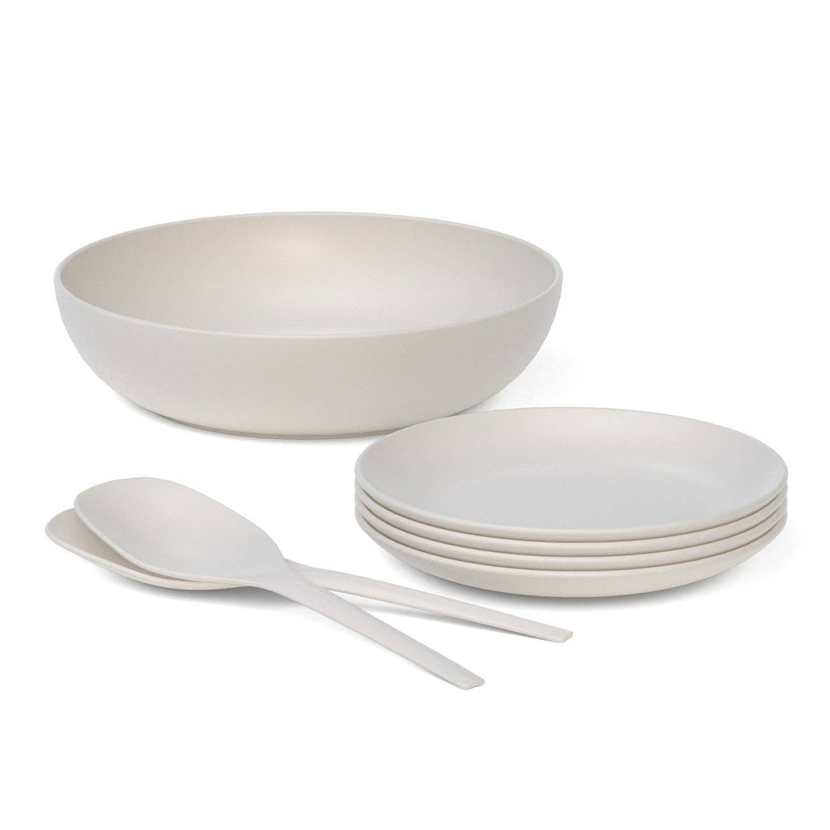 Bamboo Round Side Plate in Off White | Adobe by Jess Vargas