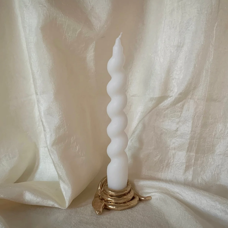 Coiled Snake Candle Holder | Adobe by Jess Vargas